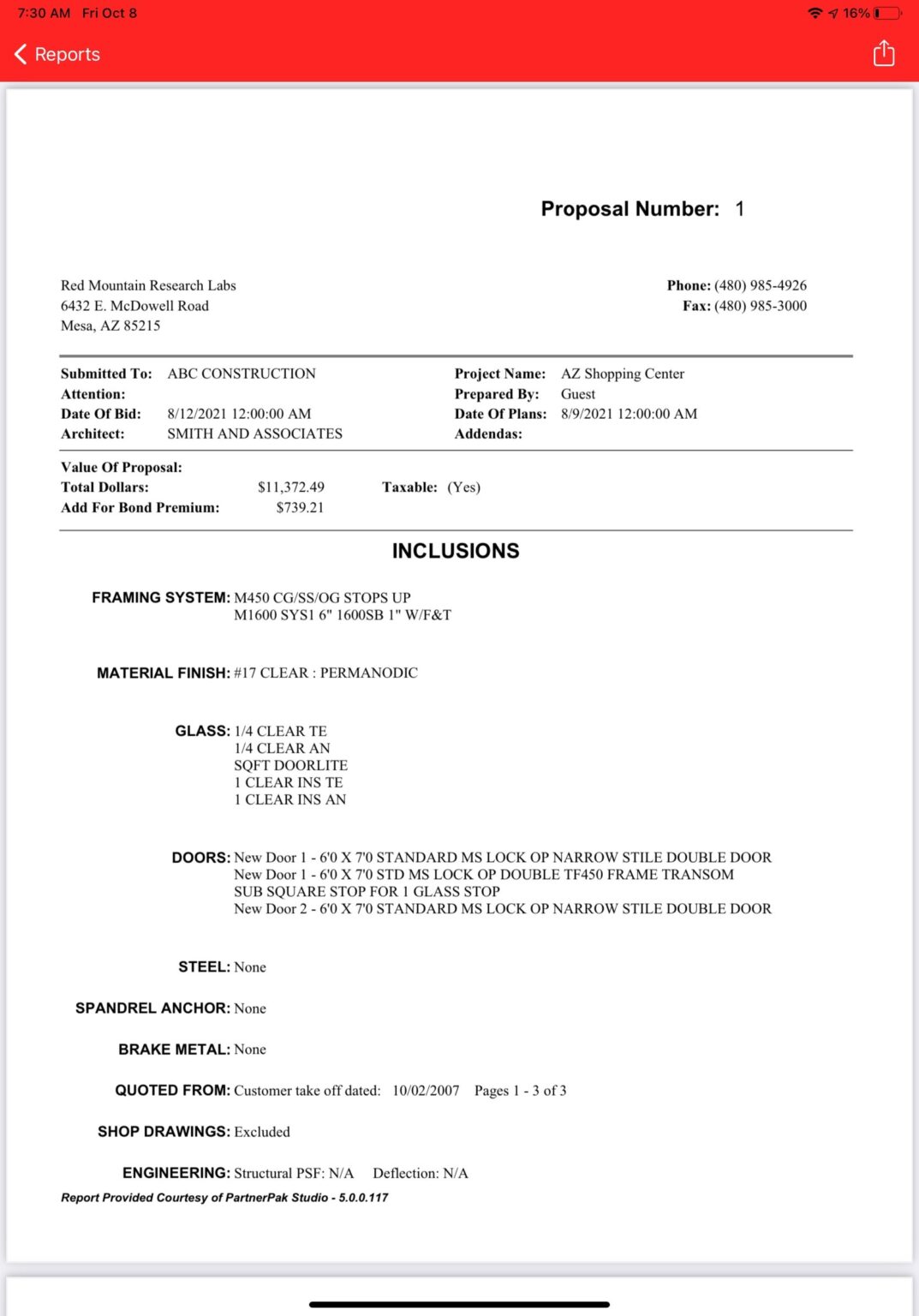 Glazier Studio App – DeMichele Group