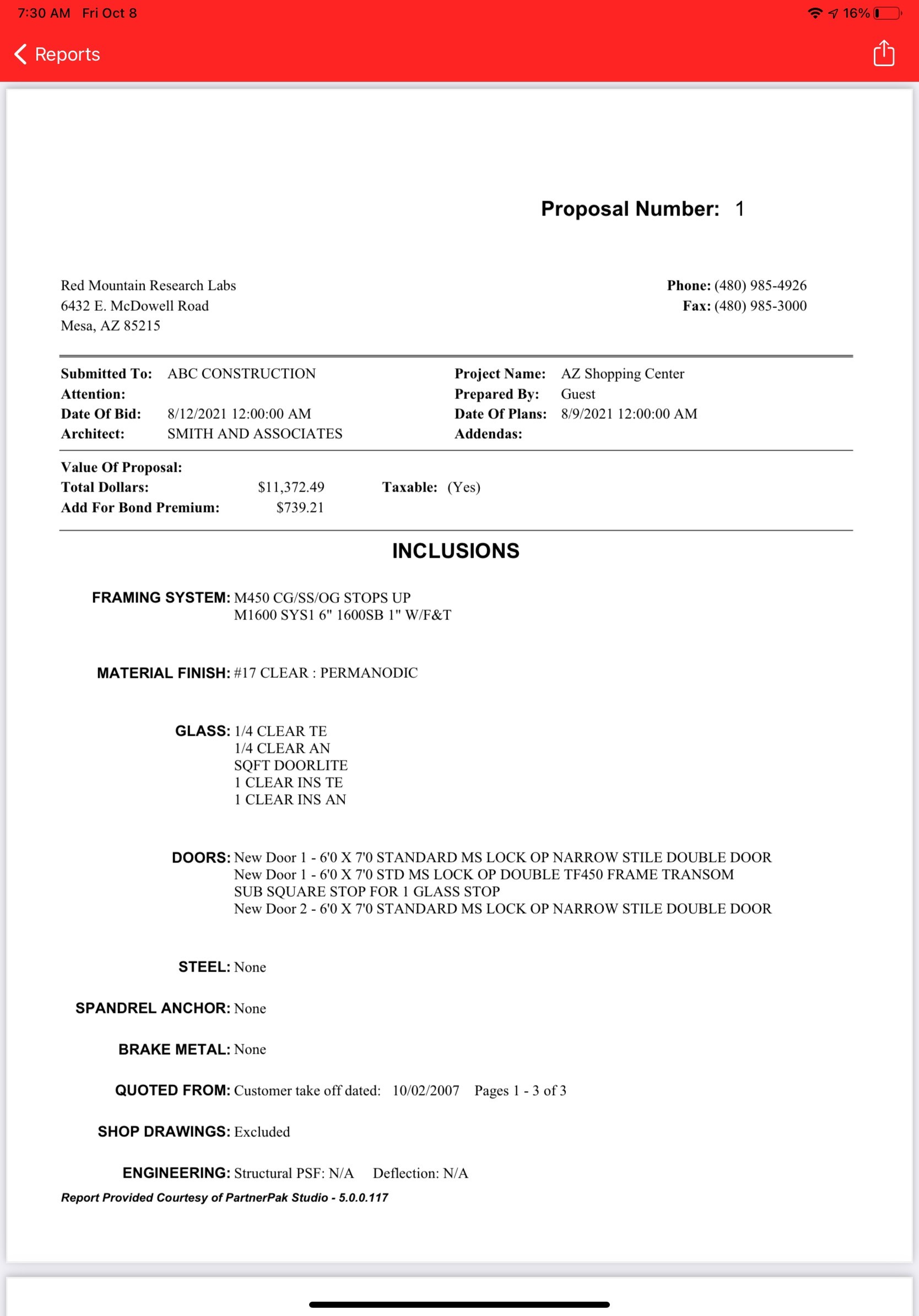 Glazier Studio App – DeMichele Group